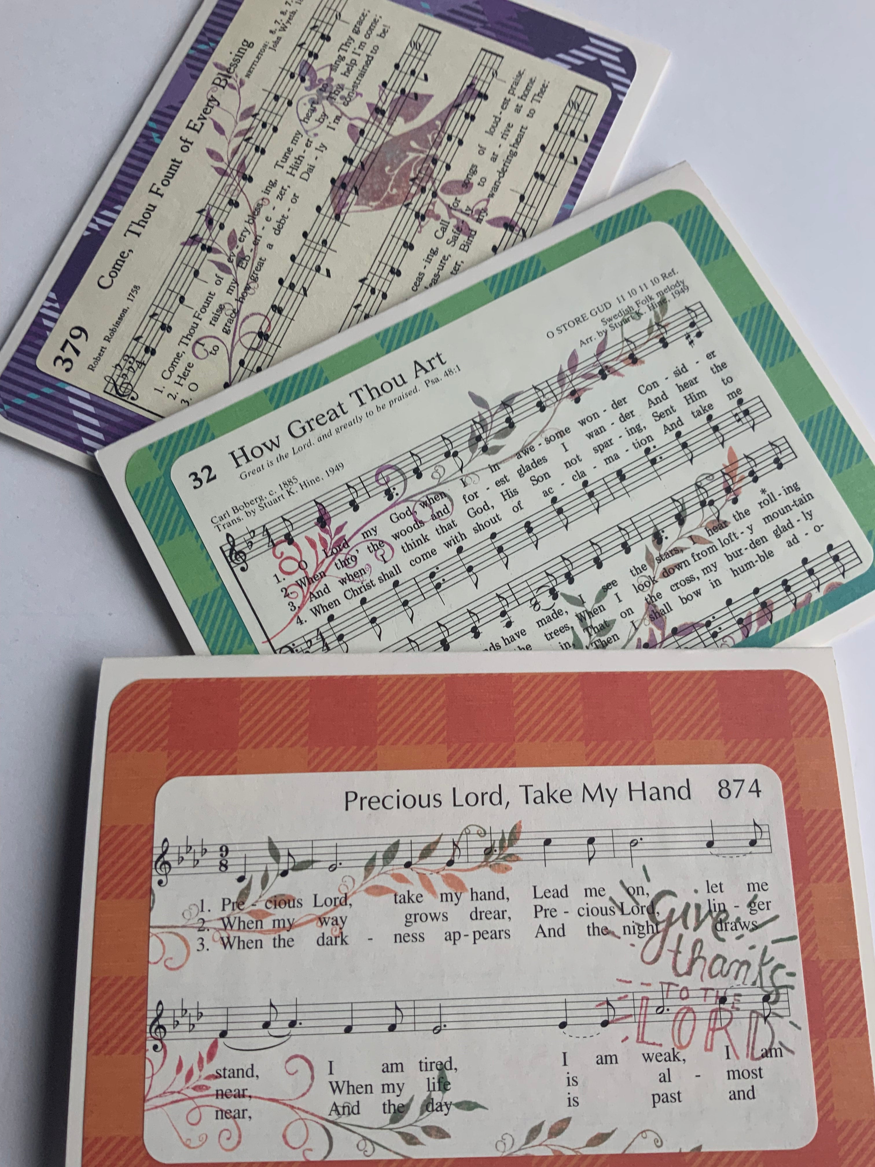 Church Hymnal Card Set | Grace Note Gallery